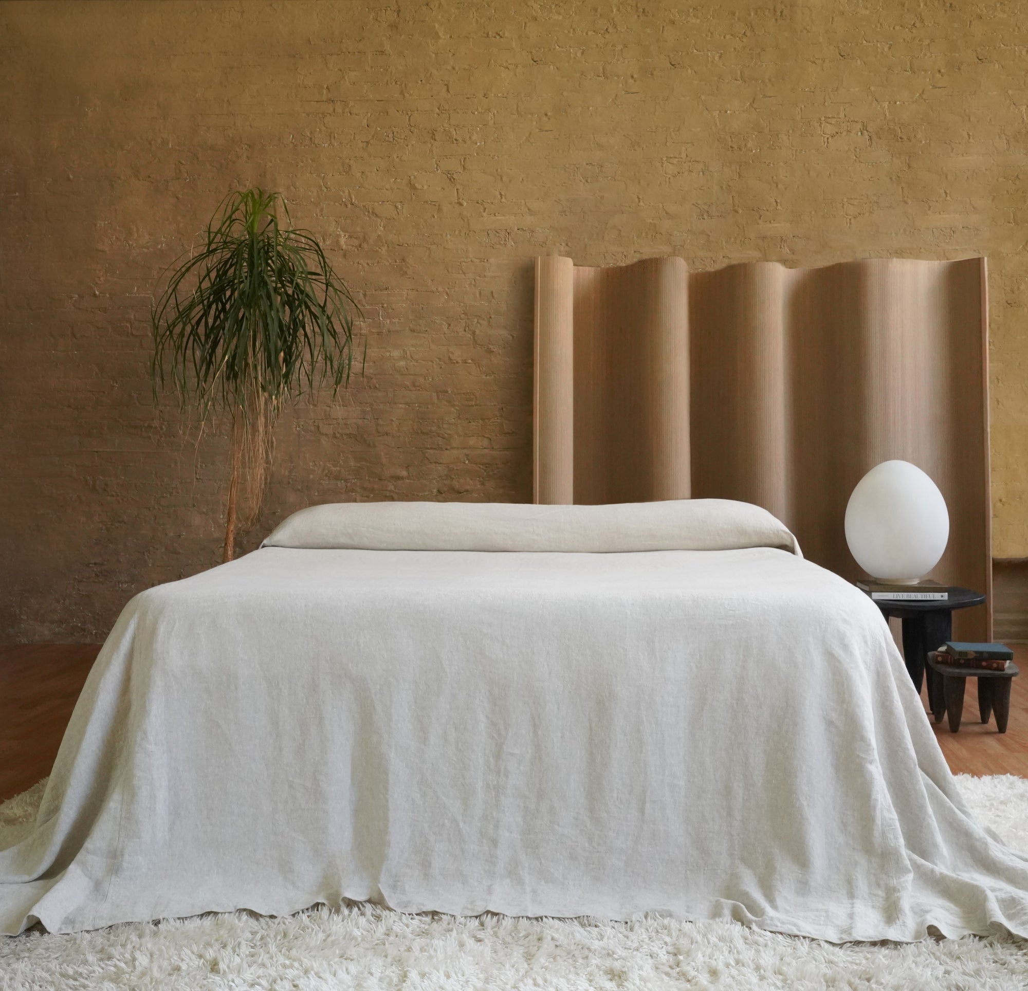 Oversized Luxury: European Flax Linen Bedcover